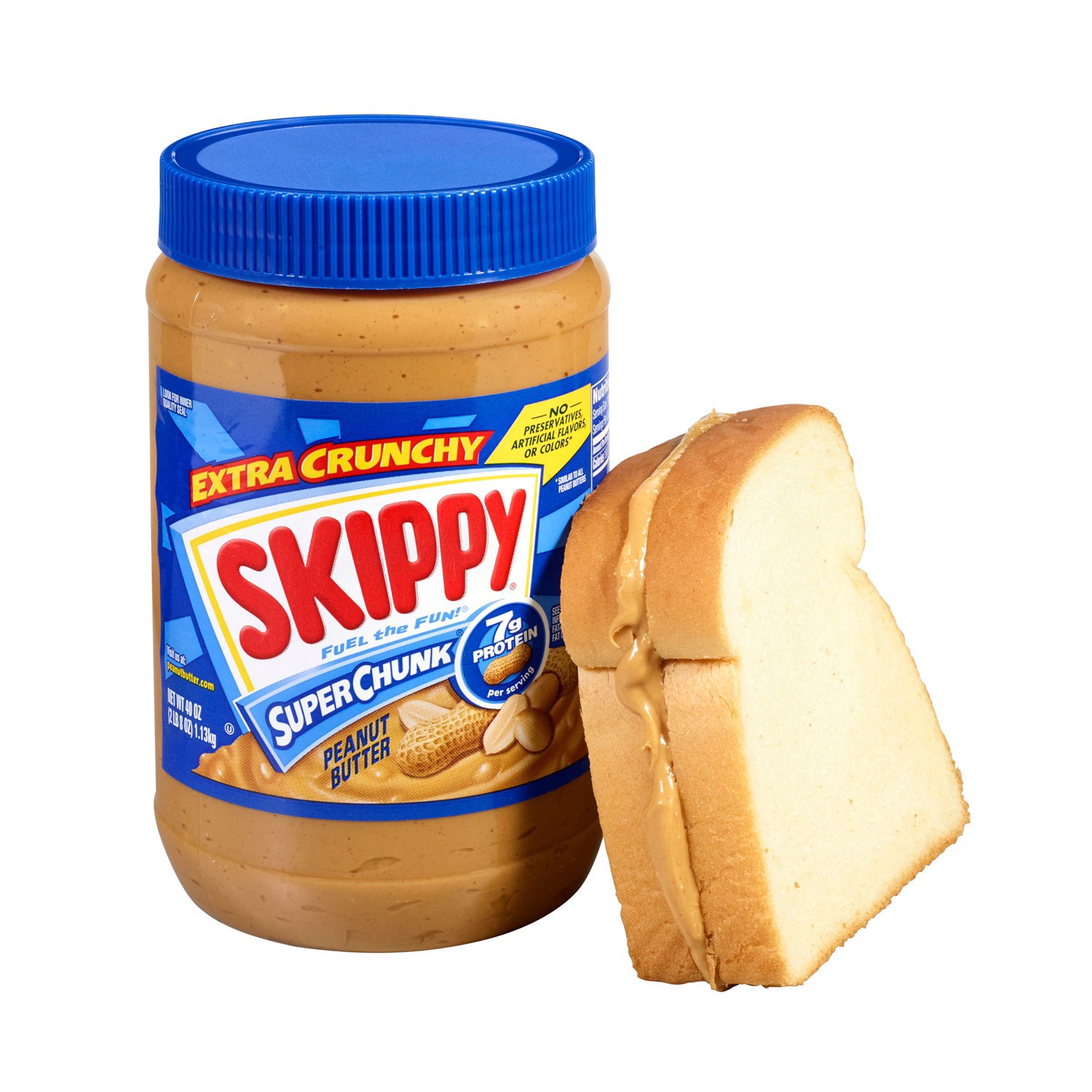 Skippy Super Chunk Extra Crunchy Peanut Butter 40 oz. Jar 40 oz | Shipt