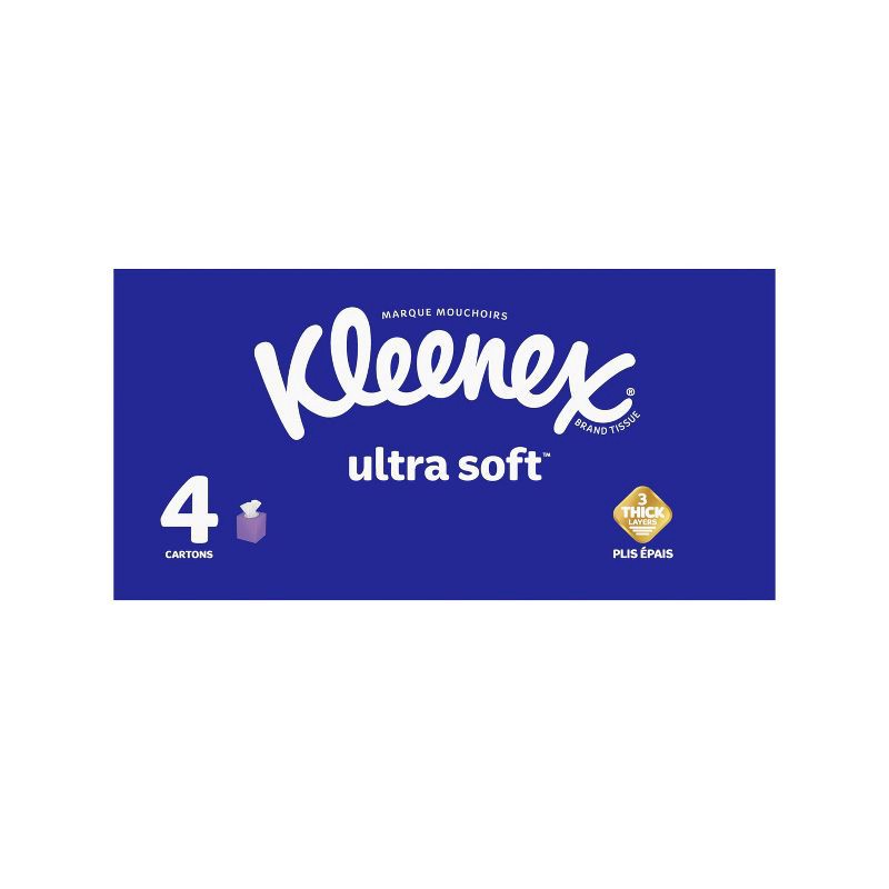 Kleenex Ultra Soft 3-Ply Facial Tissue - 4pk/60ct 4 ct, 60 ct | Shipt