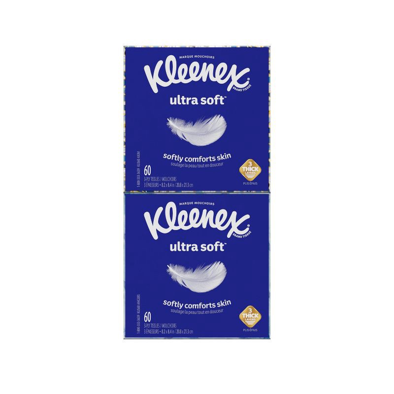 Kleenex Ultra Soft 3-Ply Facial Tissue - 4pk/60ct 4 ct, 60 ct | Shipt