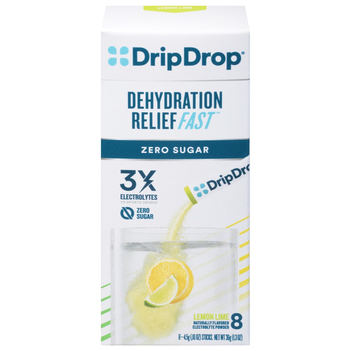 Drip Drop Dehydration Relief Lemon Electrolyte Packets 2.82 oz | Shipt