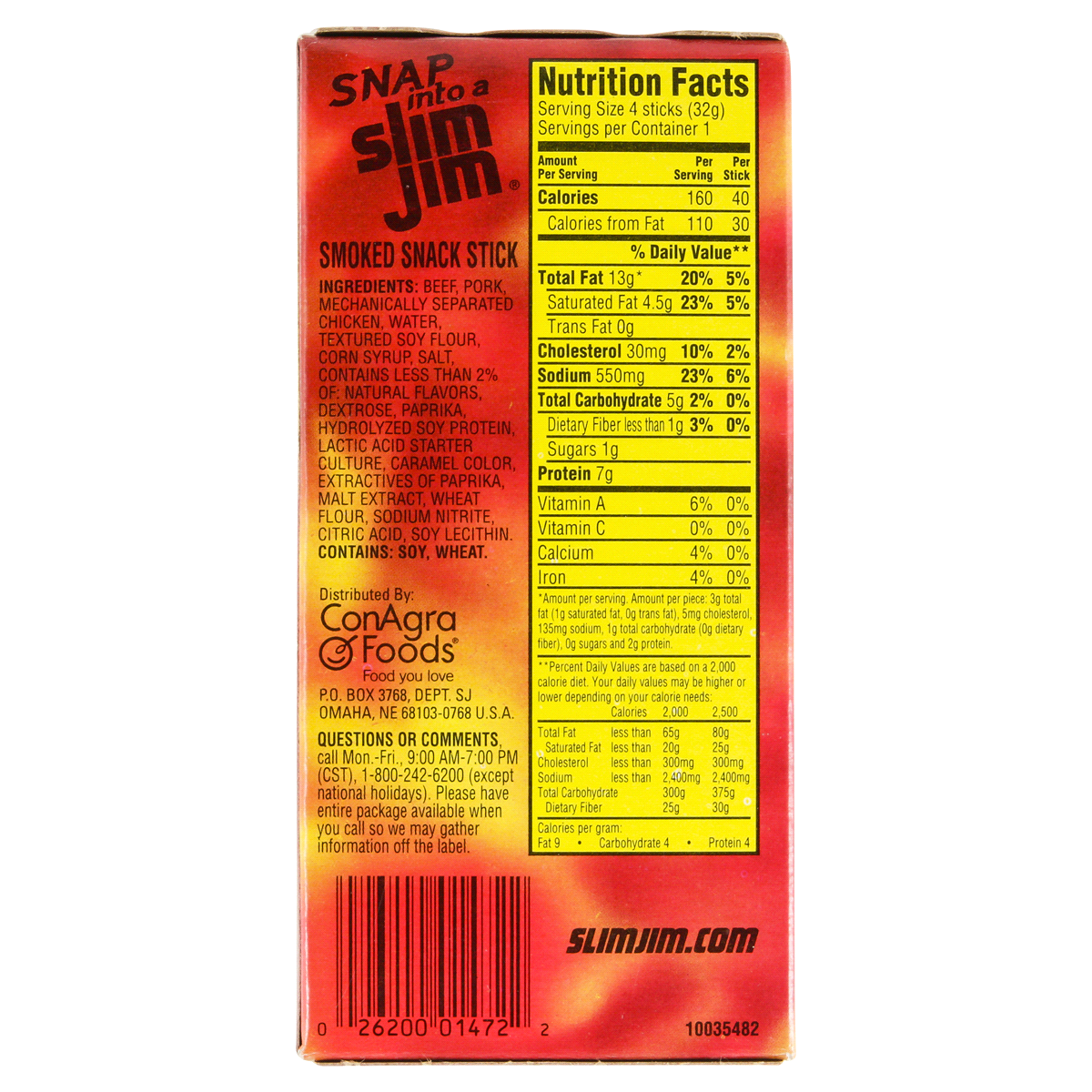 Slim Jim Mild Smoked Snack Sticks 4 ct | Shipt