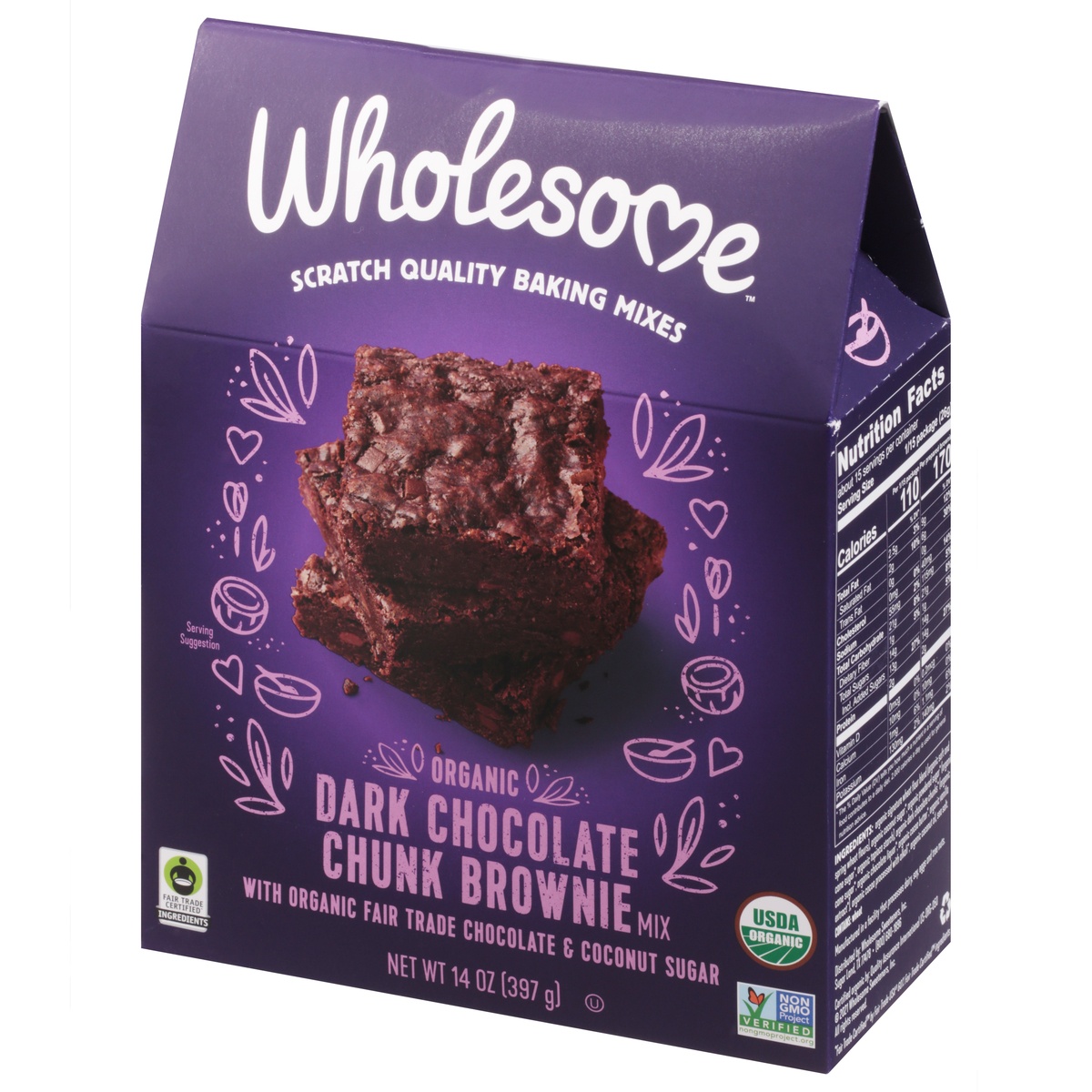 Wholesome Organic Dark Chocolate Chunk Brownie Mix 14 oz 14 oz | Shipt