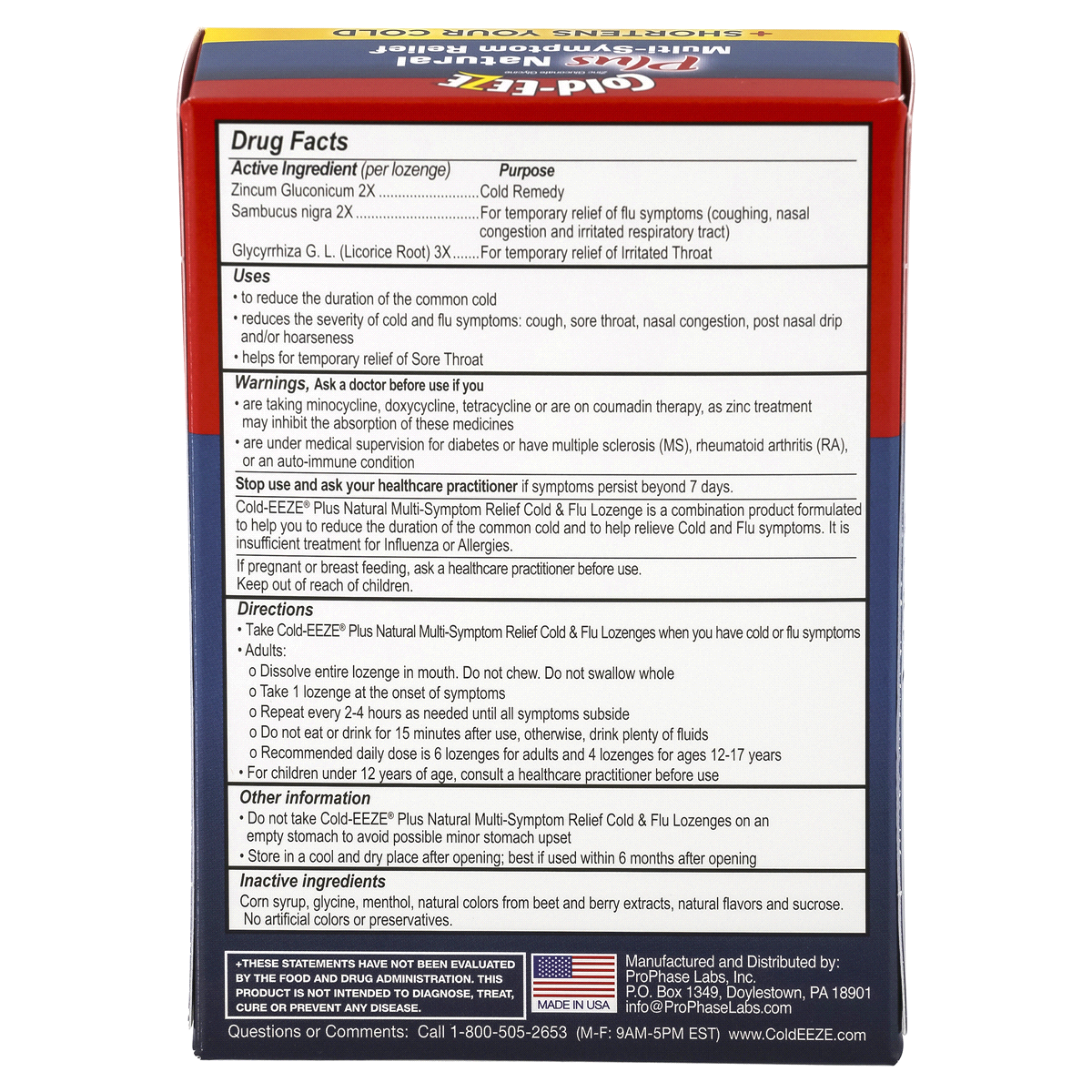 Cold-EEZE Multi Symtpom Relief Cold & Flu Lozenge 12 ct | Shipt