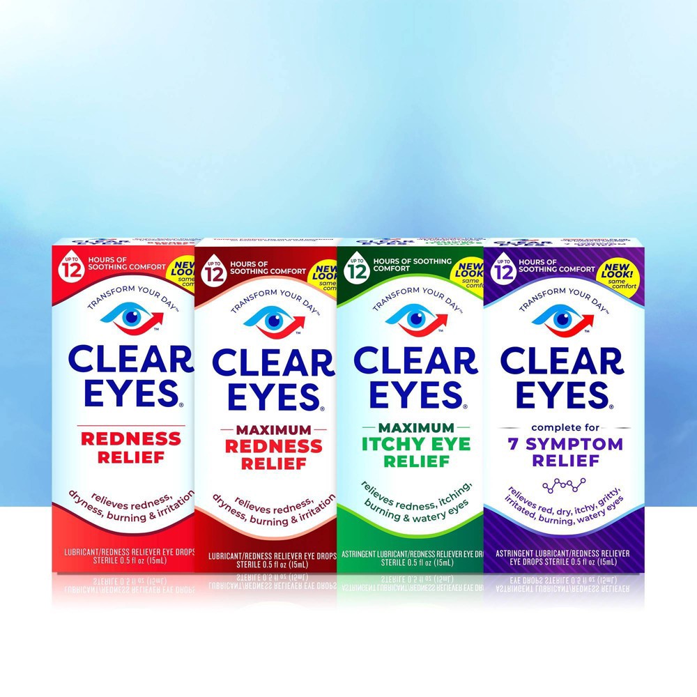 Clear Eyes Complete 7 Symptom Relief Astringent/Lubricant/Redness ...