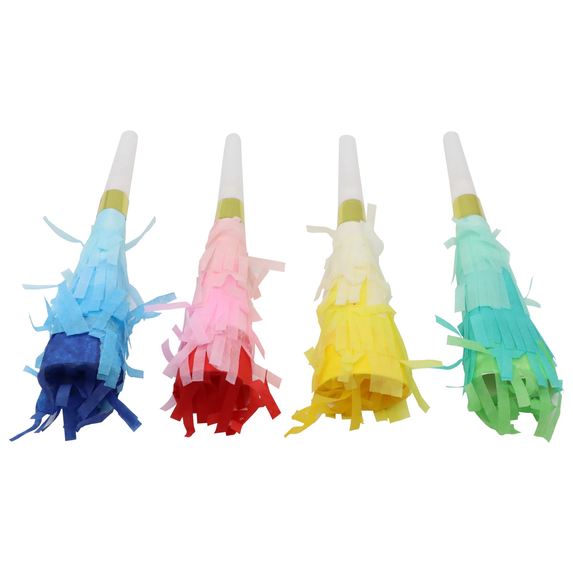 7" Multicolor Fringe Party Horns, 4ct. By Celebrate It 4 ct | shipt