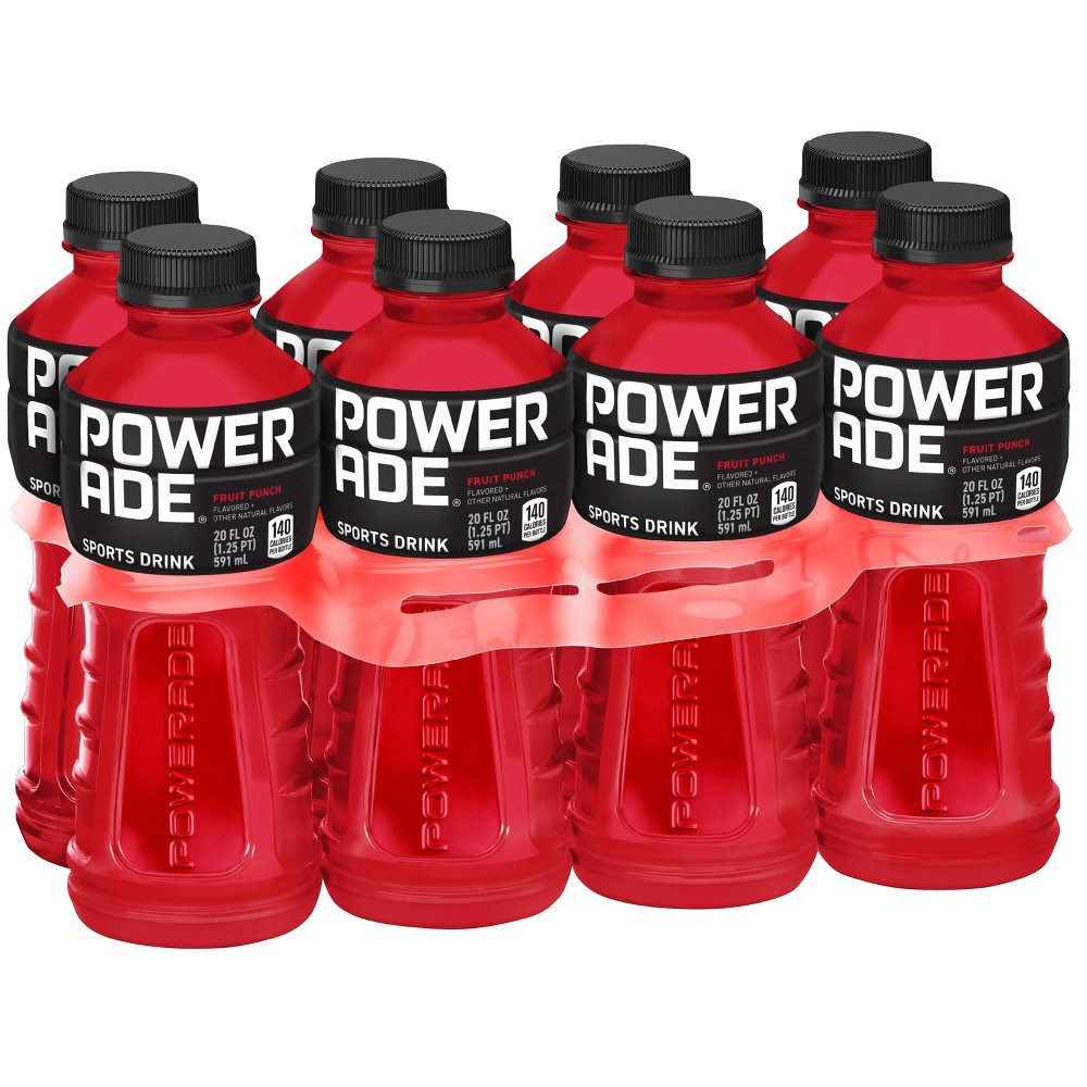 POWERADE Fruit Punch Bottles, 20 fl oz, 8 Pack 20 oz | Shipt