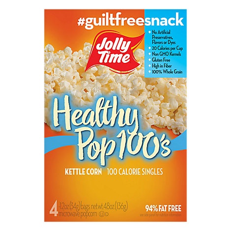 Jolly Time 100 Calorie Healthy Pop Microwave Popcorn Kettle Corn Mini ...