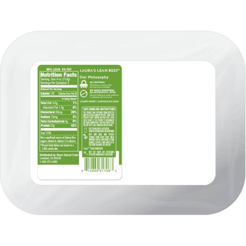 Laura's Lean 96/4 Ground Beef - 1lb 1 lb | Shipt