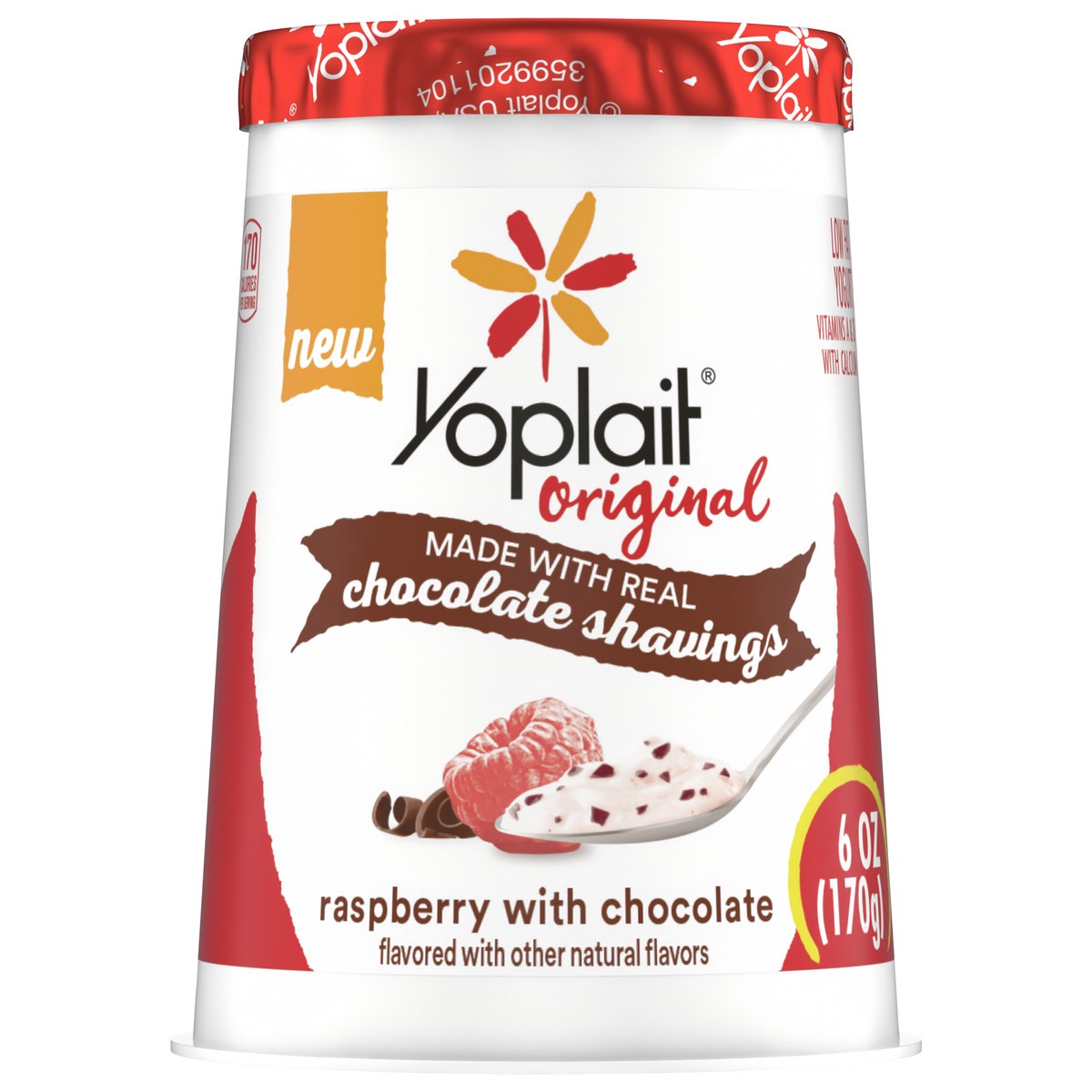 Yoplait Original Raspberry With Chocolate Low Fat Yogurt, Raspberry ...