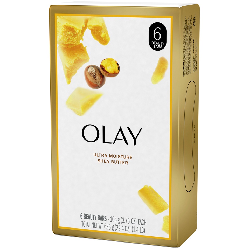 Olay Moisture Outlast Ultra Moisture Shea Butter Beauty Bar Soap with ...