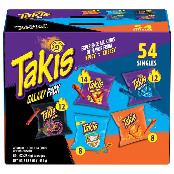 Takis Assorted Tortilla Chips Galaxy Pack 54 - 1 oz Packs 54 ct | shipt