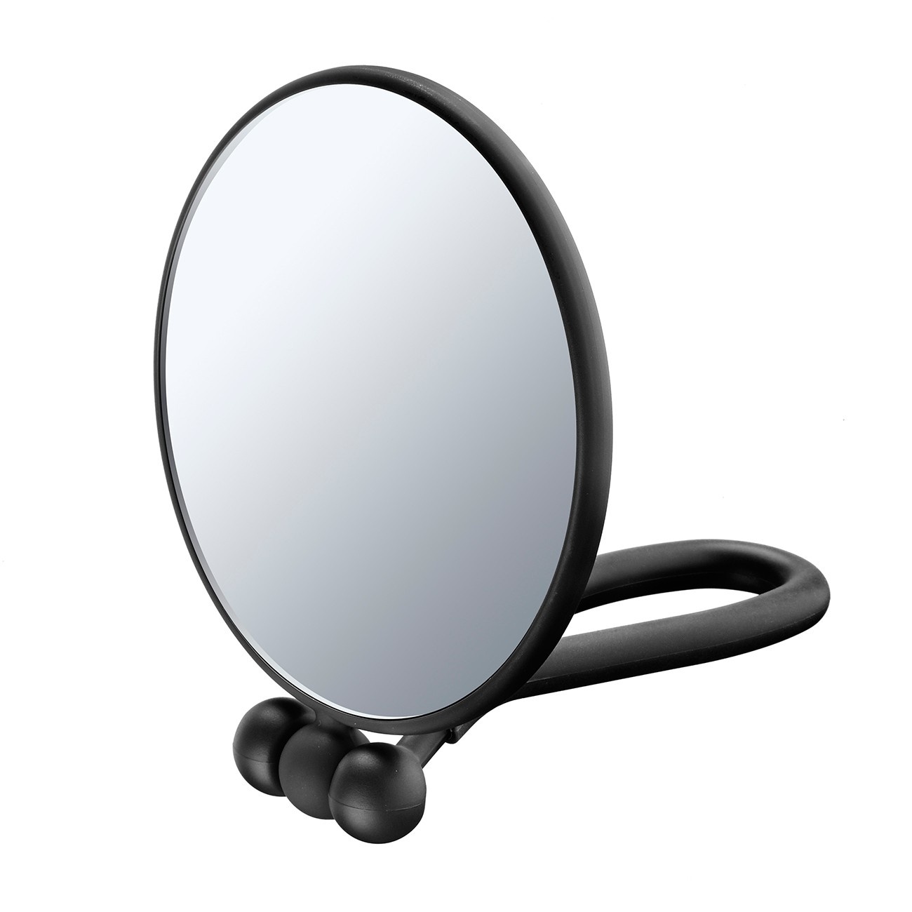 Conair Soft Touch Hand Held Round Mirror - 1x/5x - Black 1 ct | Shipt