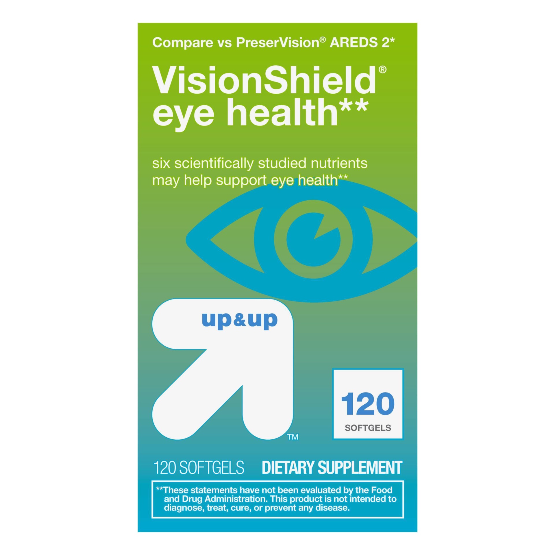up & up Vision Shield Eye Health Dietary Supplement Mini Softgels 120 ...