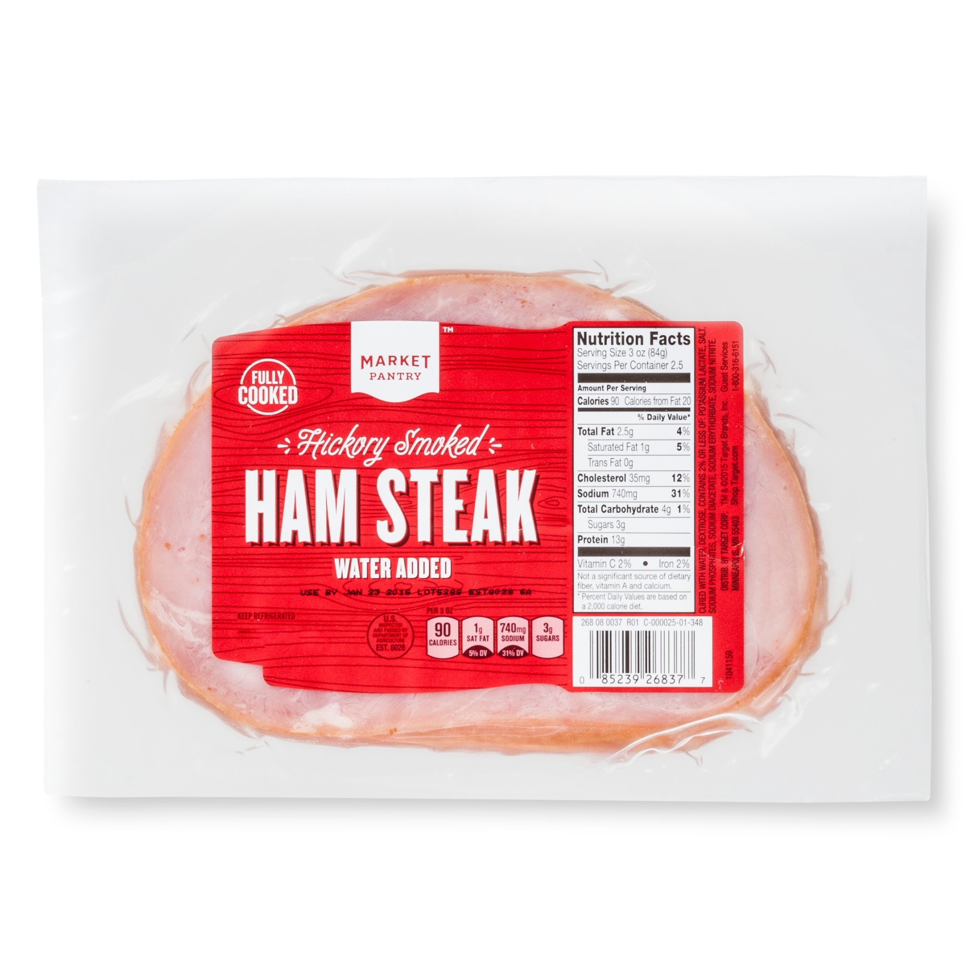 Ham Steak - Market Pantry 8 oz | Shipt