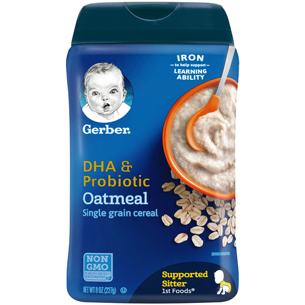 Gerber DHA & Probiotic Oatmeal Single Grain Cereal 8 oz | Shipt