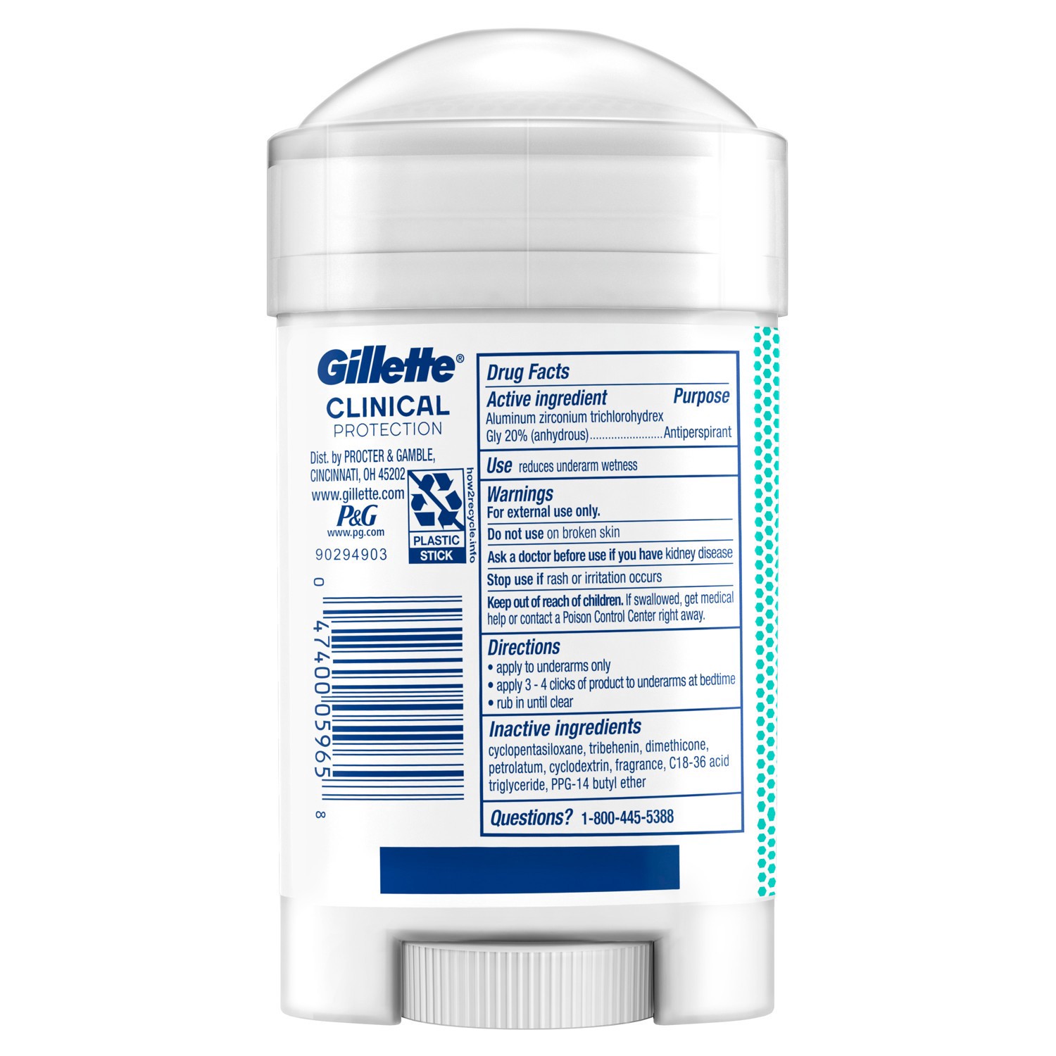 Gillette Clinical Soft Solid Ultimate Fresh Antiperspirant & Deodorant ...