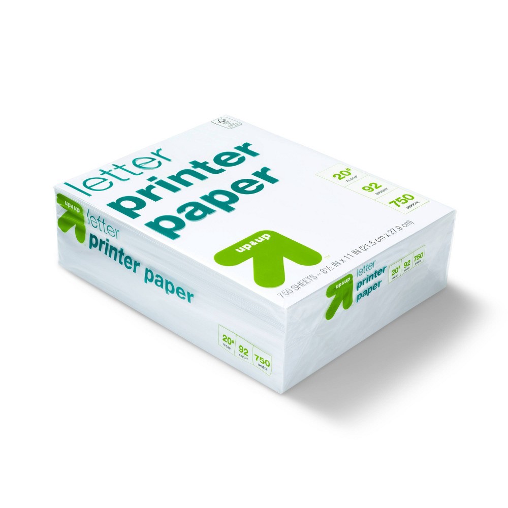 750 Sheets Letter Printer Paper White Up Up 750 Ct Shipt 750 Sheets Letter Printer Paper White Up Up 750 Ct Shipt