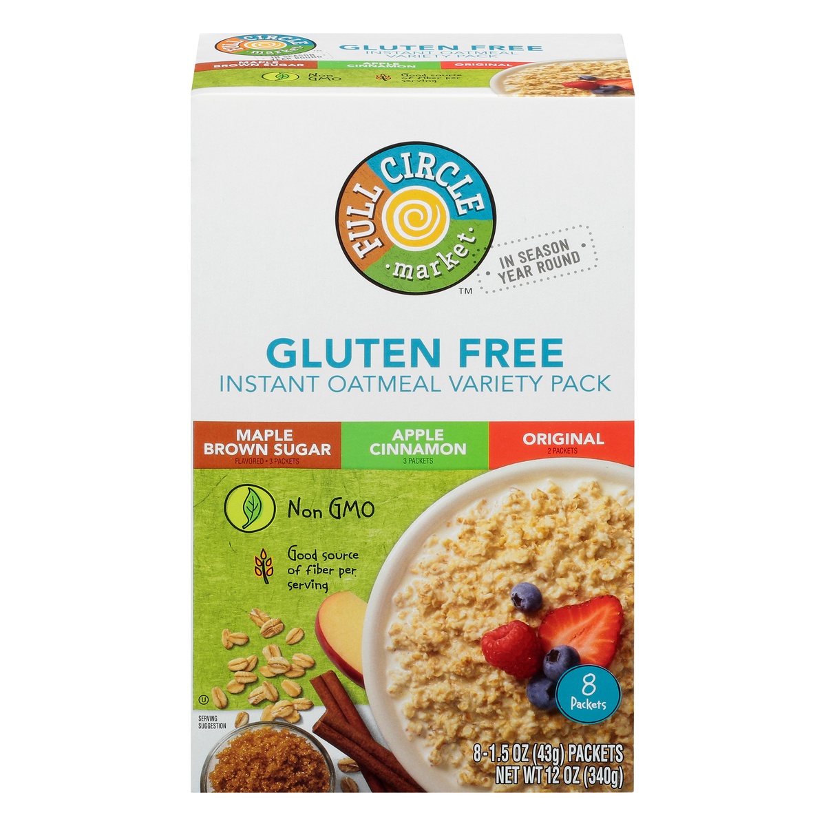 Full Circle Market Gluten Free Variety Pack Maple Brown Sugar Flavored ...