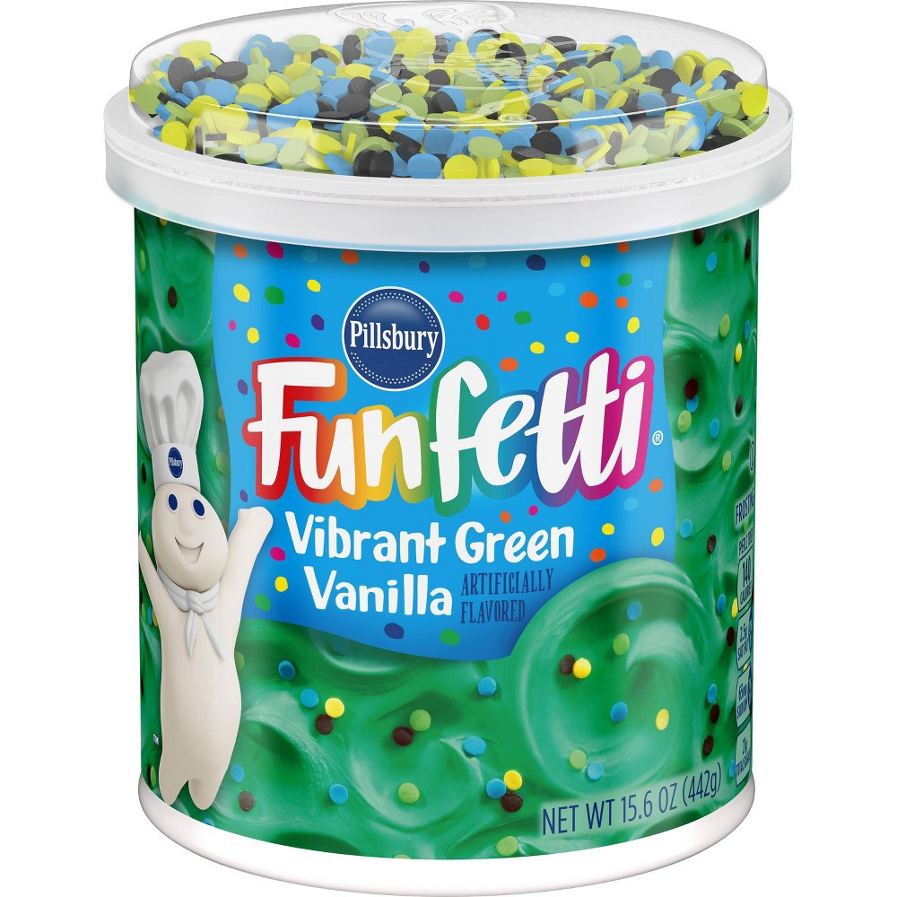 Pillsbury Baking Pillsbury Funfetti Vibrant Green Vanilla Frosting 15.6 ...