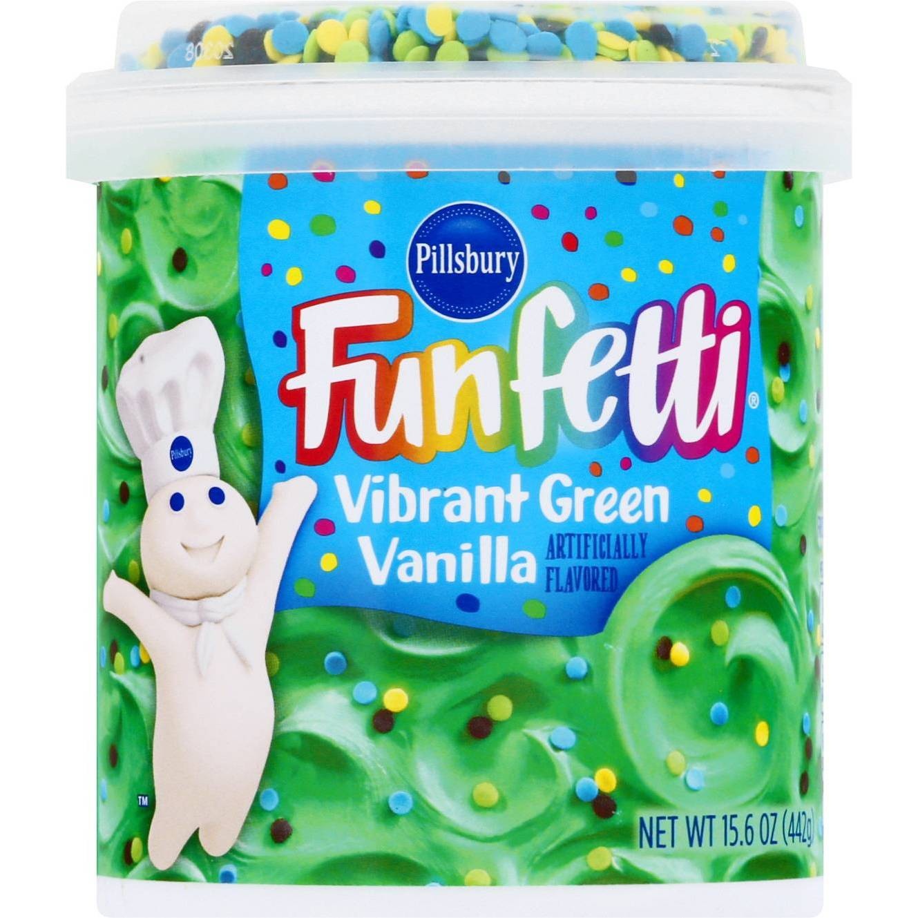 Pillsbury Baking Pillsbury Funfetti Vibrant Green Vanilla Frosting 15.6 ...