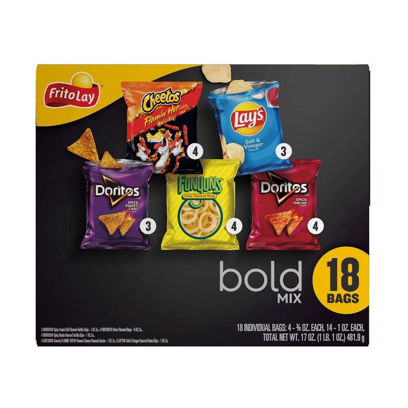 Frito-Lay Snacks Bold Mix Variety Pack - 18ct 18 ct | Shipt