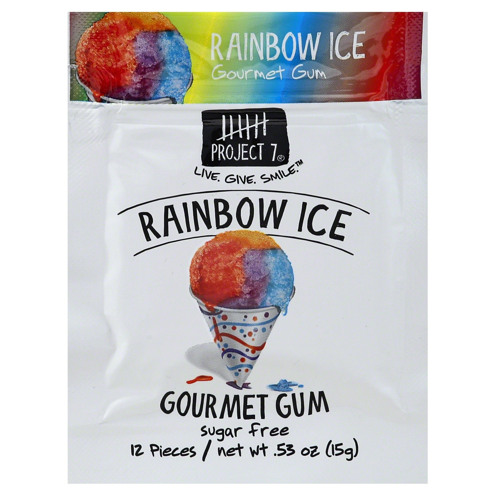 Project 7 Rainbow Ice Gum 12 ct | Shipt