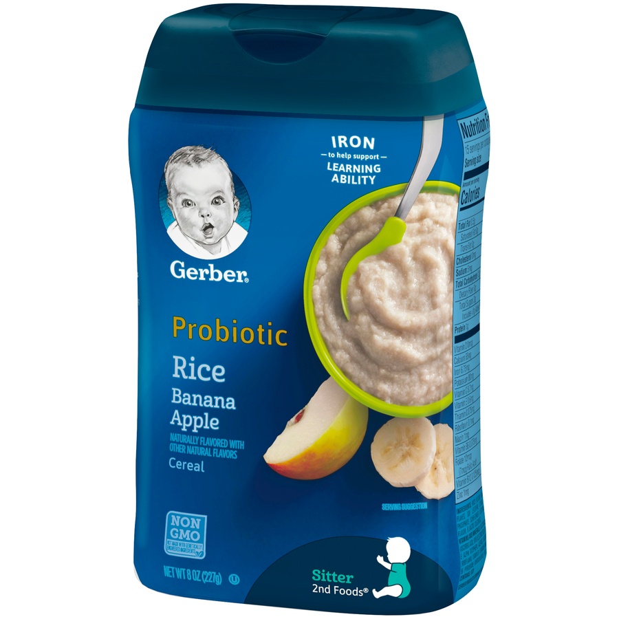 Gerber Probiotic Rice Banana Apple Baby Cereal 8 oz | Shipt