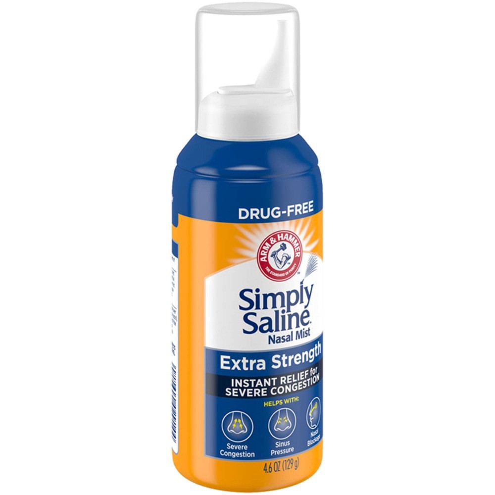 ARM & HAMMER Simply Saline Nasal Mist Allergy Sinus Relief 4.25 fl oz ...