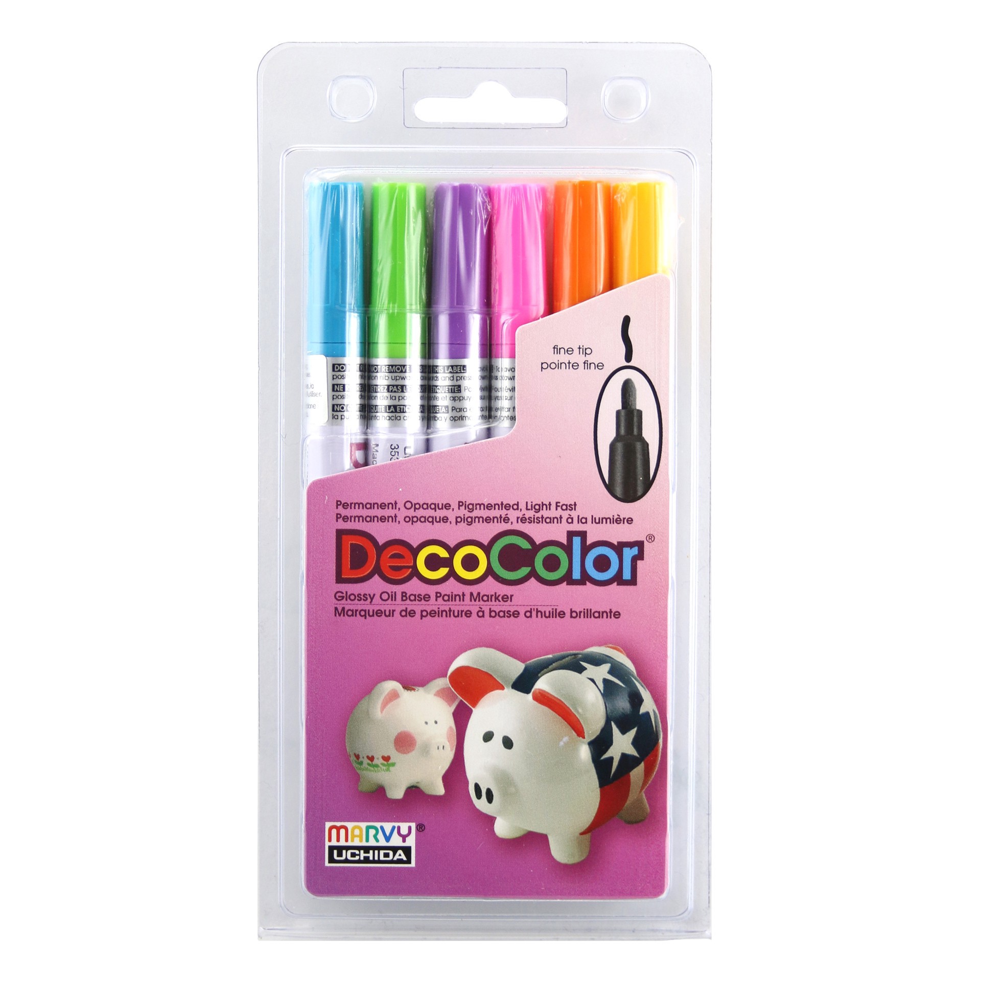 Marvy Uchida Deco Color Hot Colors Fine Point Paint Marker Set 1 ct | shipt