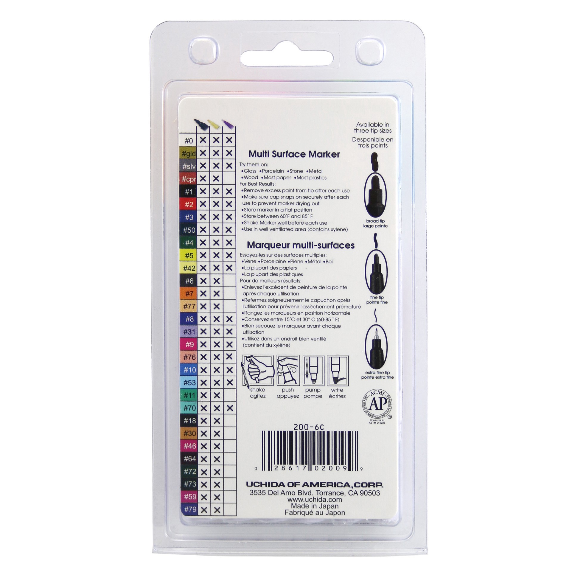 Marvy Uchida Deco Color Hot Colors Fine Point Paint Marker Set 1 ct | shipt