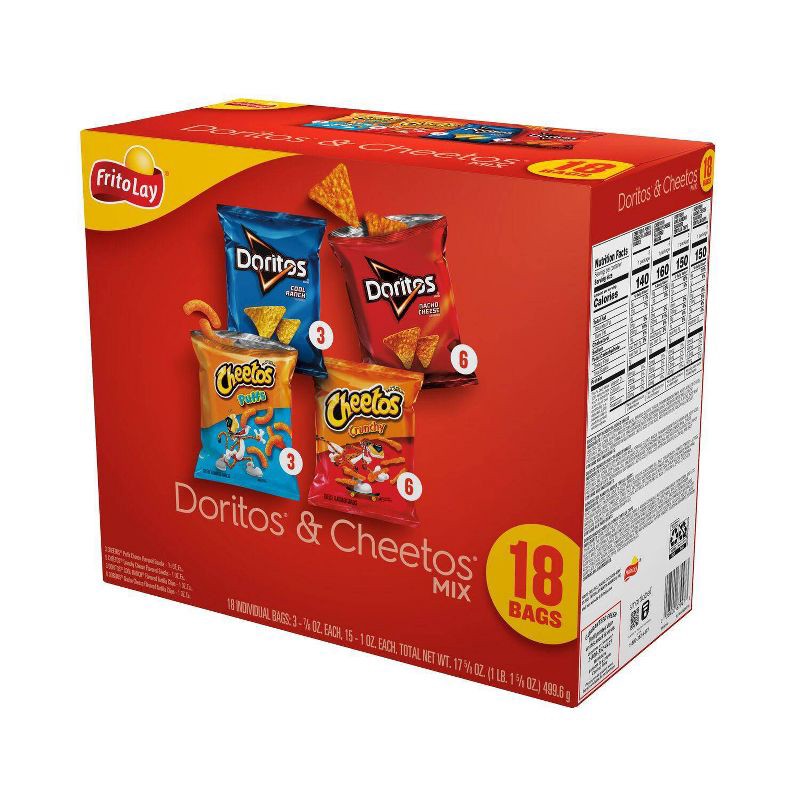 Frito Lay Variety Pack Doritos And Cheetos Mix 18ct 18 Ct Shipt