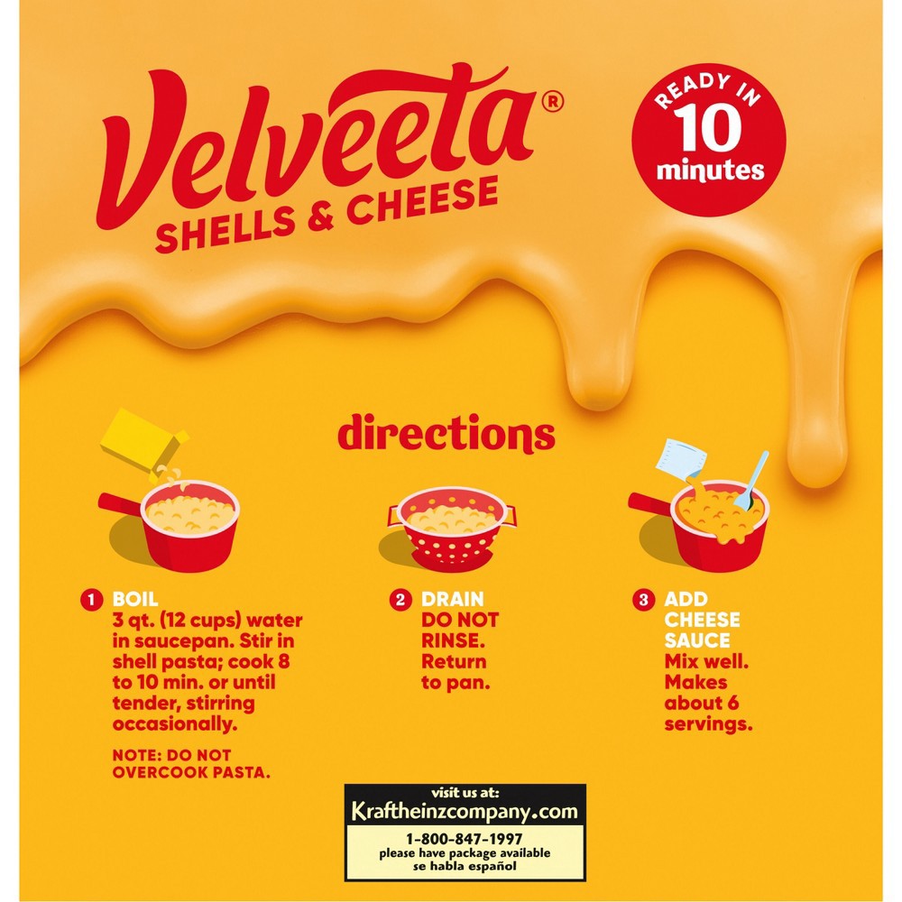 Velveeta Shells & Cheese Original Shell Pasta & Cheese Sauce Value Size ...