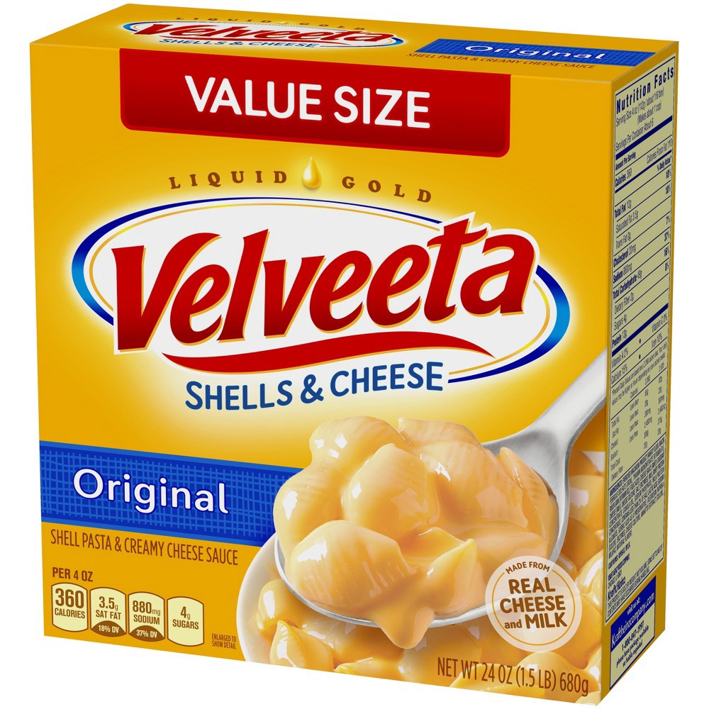 Velveeta Shells & Cheese Original Shell Pasta & Cheese Sauce Value Size ...