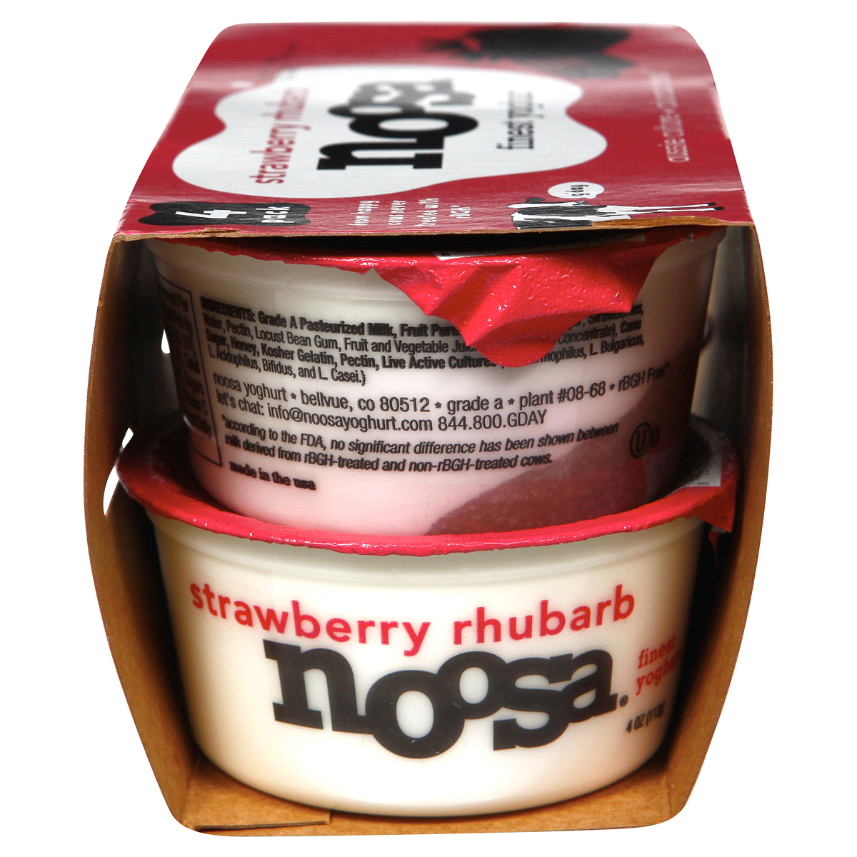 Noosa Strawberry Rhubarb Yoghurt 4 Count 4 ct; 4 oz | Shipt