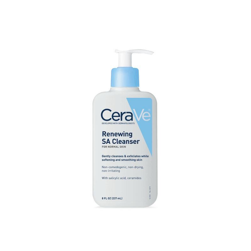 CeraVe Face Renewing SA Cleanser, Salicylic Acid Cleanser - Unscented ...