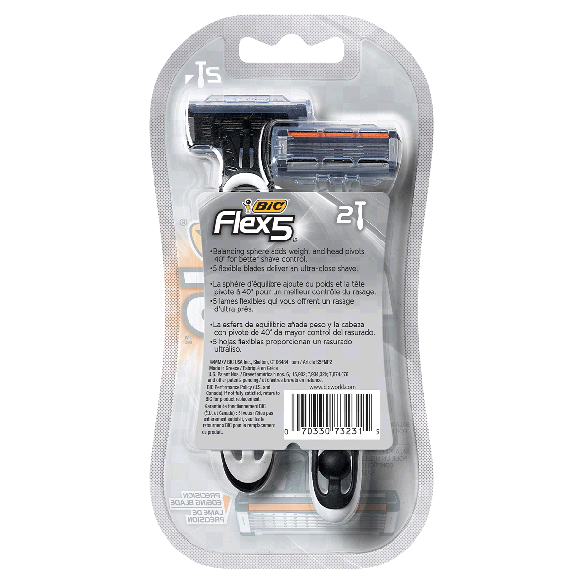 BIC Flex 5 Razors 2 ct | Shipt