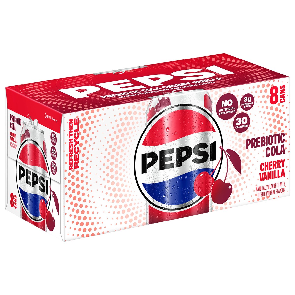 Pepsi Prebiotic Cherry Vanilla Cola - 8 x 12 oz 12.0 oz | shipt