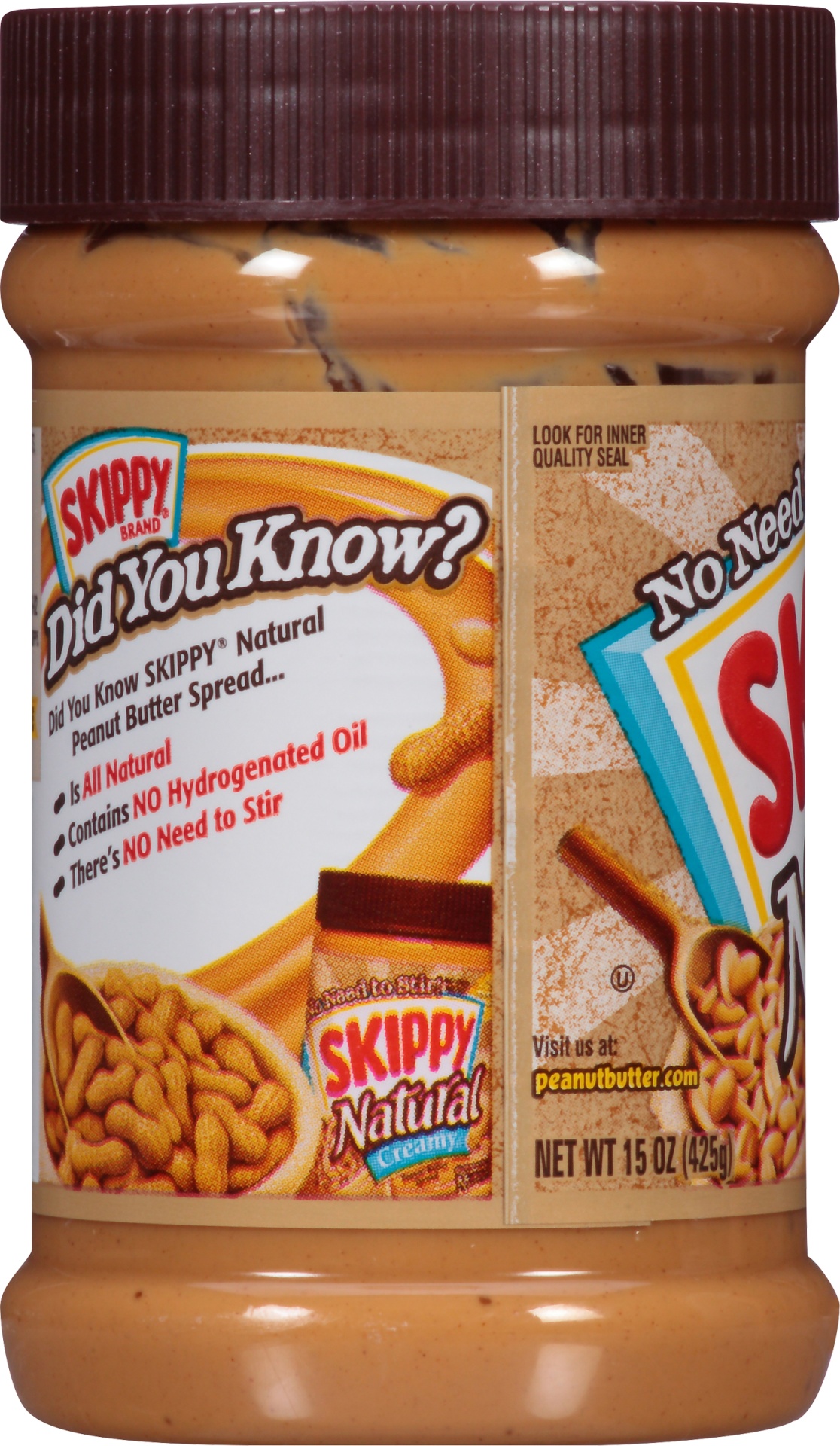 Skippy Natural Creamy Peanut Butter Spread 15 oz 15 oz | Shipt