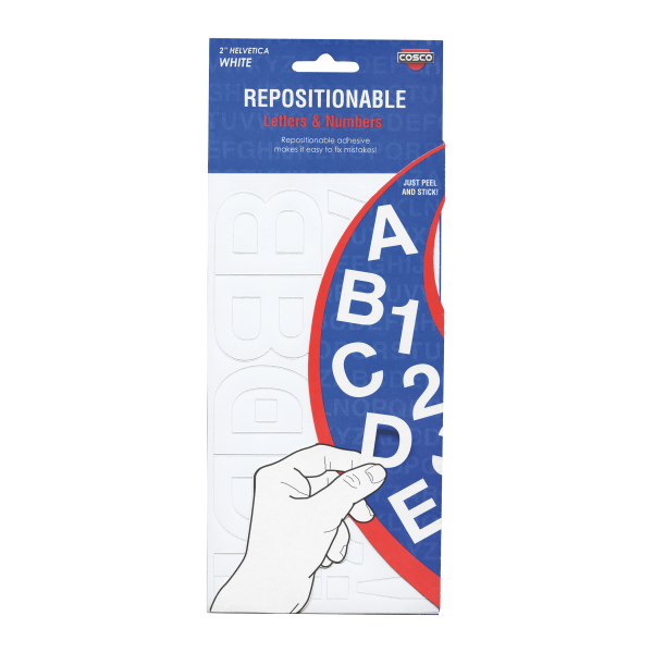 Cosco Creative Start Self-Adhesive Repositionable Letters, Numbers And ...