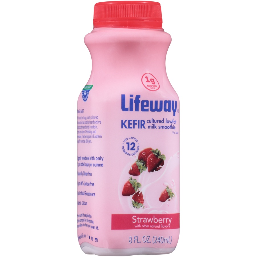Lifeway Strawberry Cultured Lowfat Milk Kefir 8 fl oz | Shipt
