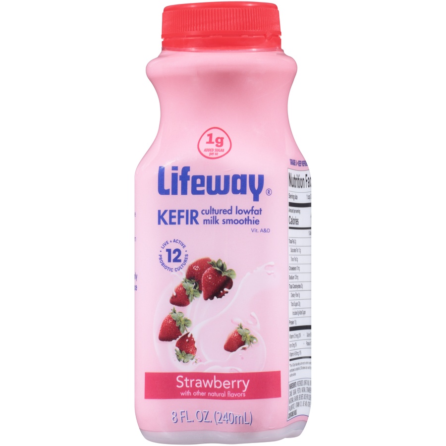 Lifeway Strawberry Cultured Lowfat Milk Kefir 8 fl oz | Shipt