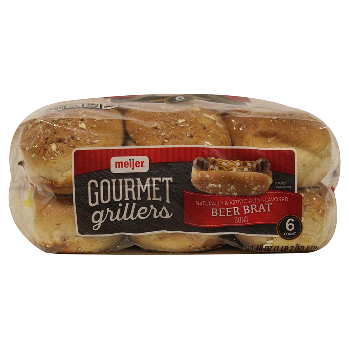Meijer Gourmet Griller Beer Brat Bun 6 ct | Shipt