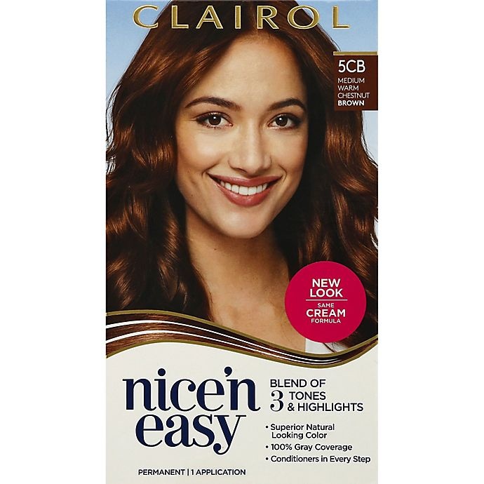 CLAIROL NICE EASY Clairol Nice'N Easy Medium Warm Chestnut Brown 5CB ...