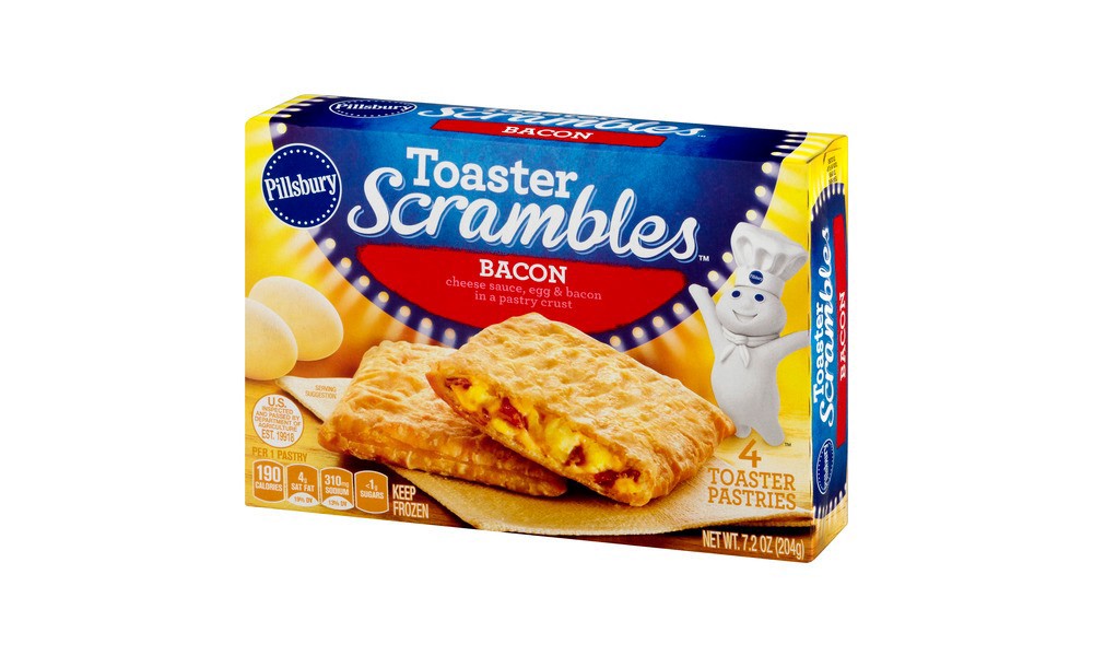 Pillsbury Bacon Toaster Scrambles, Frozen Breakfast Pastries, 4 ct., 7. ...