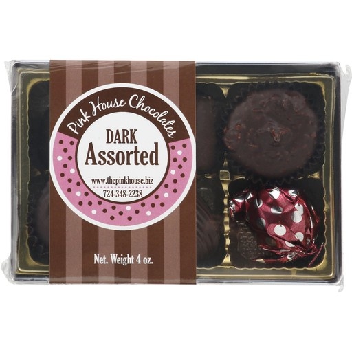 Pink House Chocolates Dark Chocolate, Assorted 4 oz | Shipt