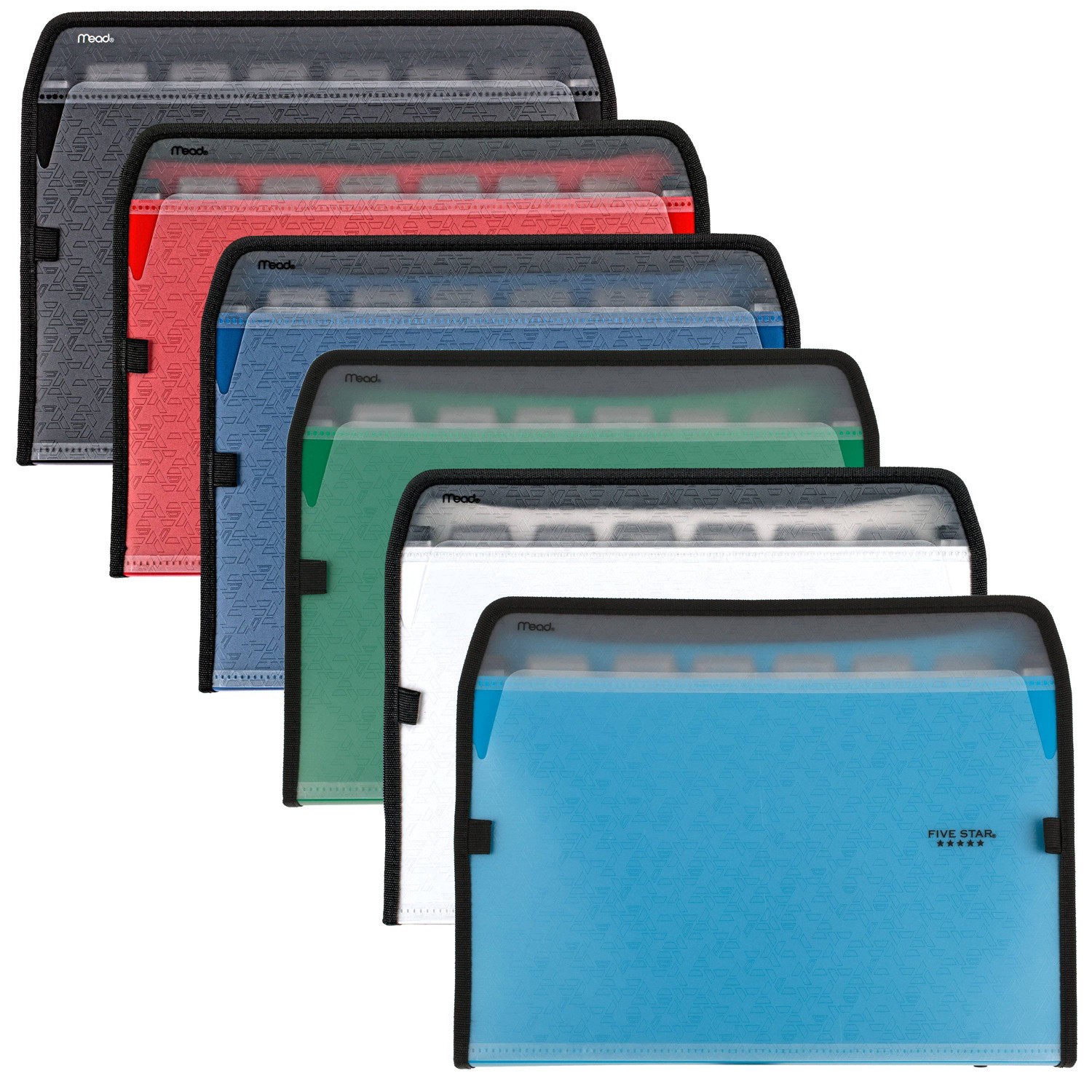 Five Star 7 Pocket Expanding File Folder with Zipper (Color Will Vary ...