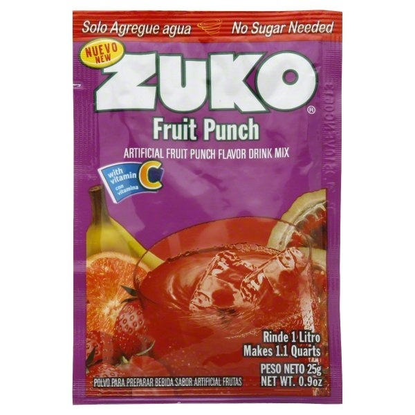 Zuko Instant Powder Drink Mix, Fruit Punch 0.9 oz | Shipt