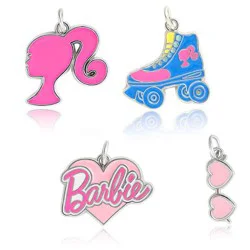 Mattel Barbie Barbie 4-Piece Enamel Charm Set 4 ct | shipt