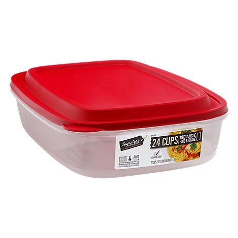 Signature Select Food Storage Rectangle 24 Cup - Ea 1 ct | Shipt
