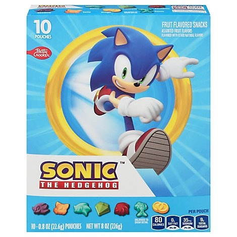Betty Crocker Sonic The Hedgehog Fruit Snacks 10 Count - 8 Oz 8 oz | Shipt